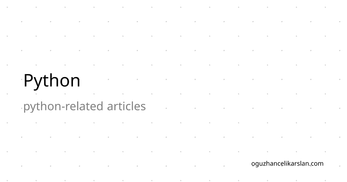 Python - Development and Devops Notes